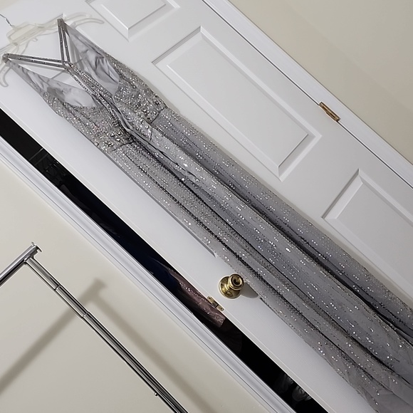 Riva Designs | Dresses | Riva Design Formal Dress Size 4 Silver With ...